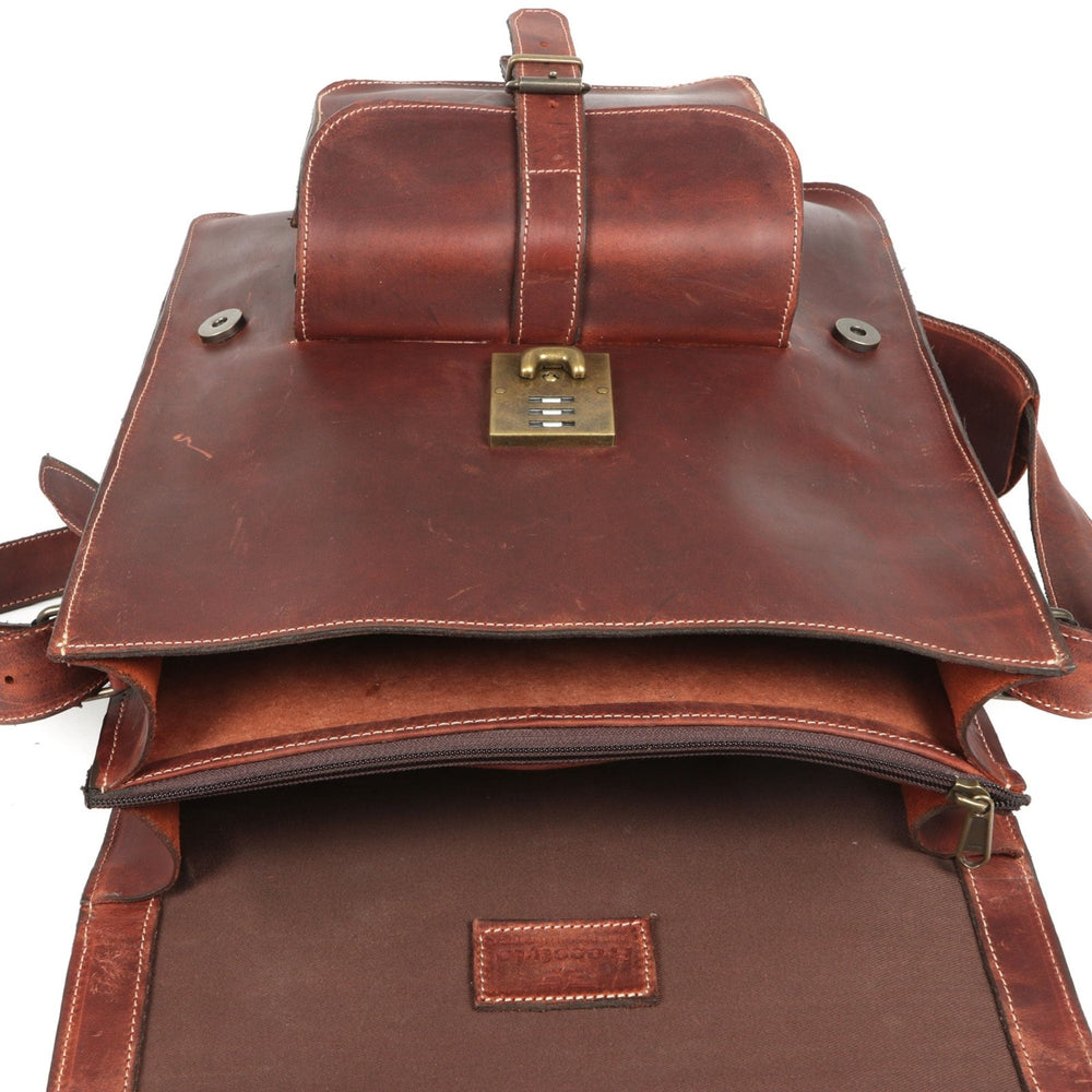 Adventurer Meerkat Premium Leather Back Pack with Kombi Straps ...
