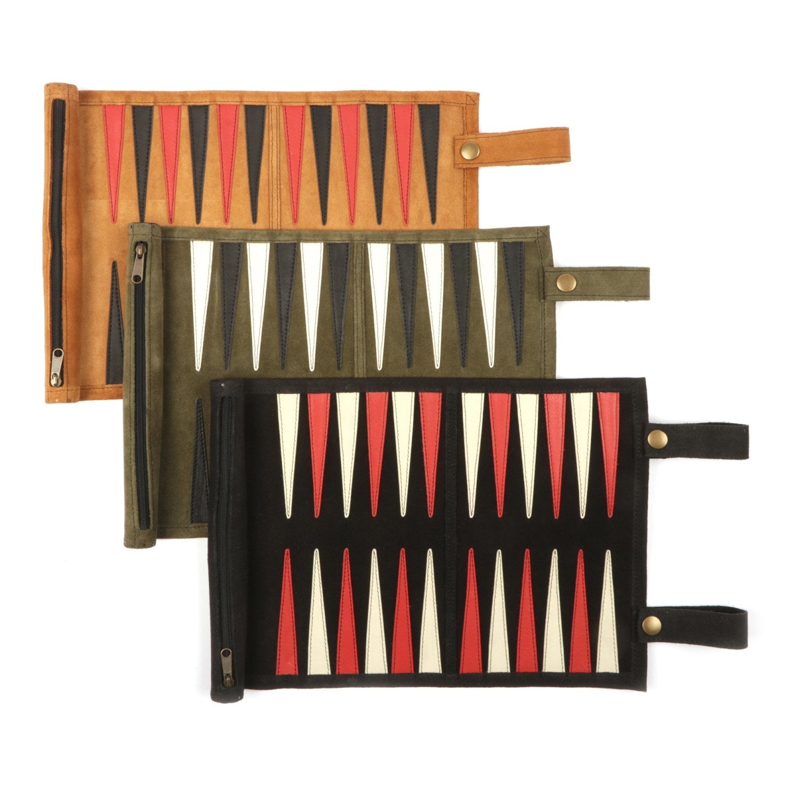 Backgammon Handmade premium suede leather Roll-up - Freestyle SA