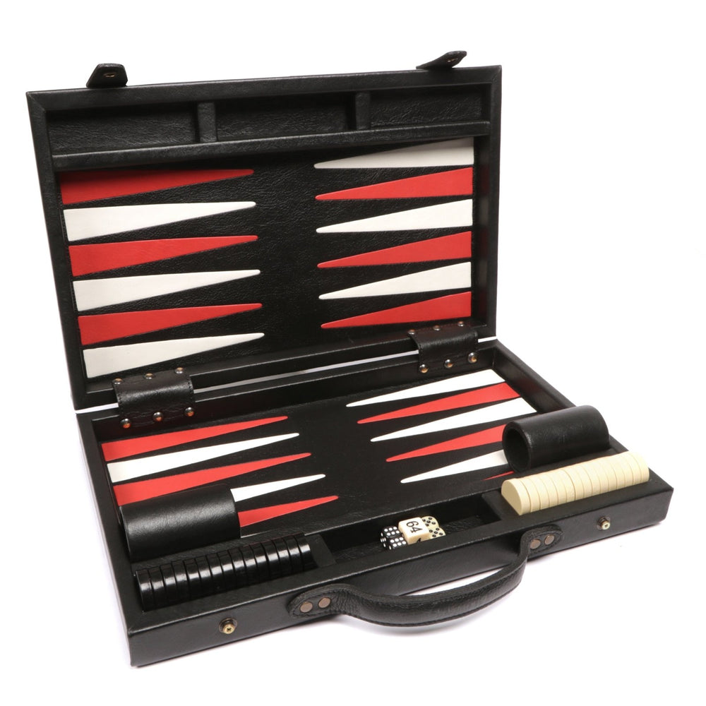 Backgammon Premium leather Boxed Board Set